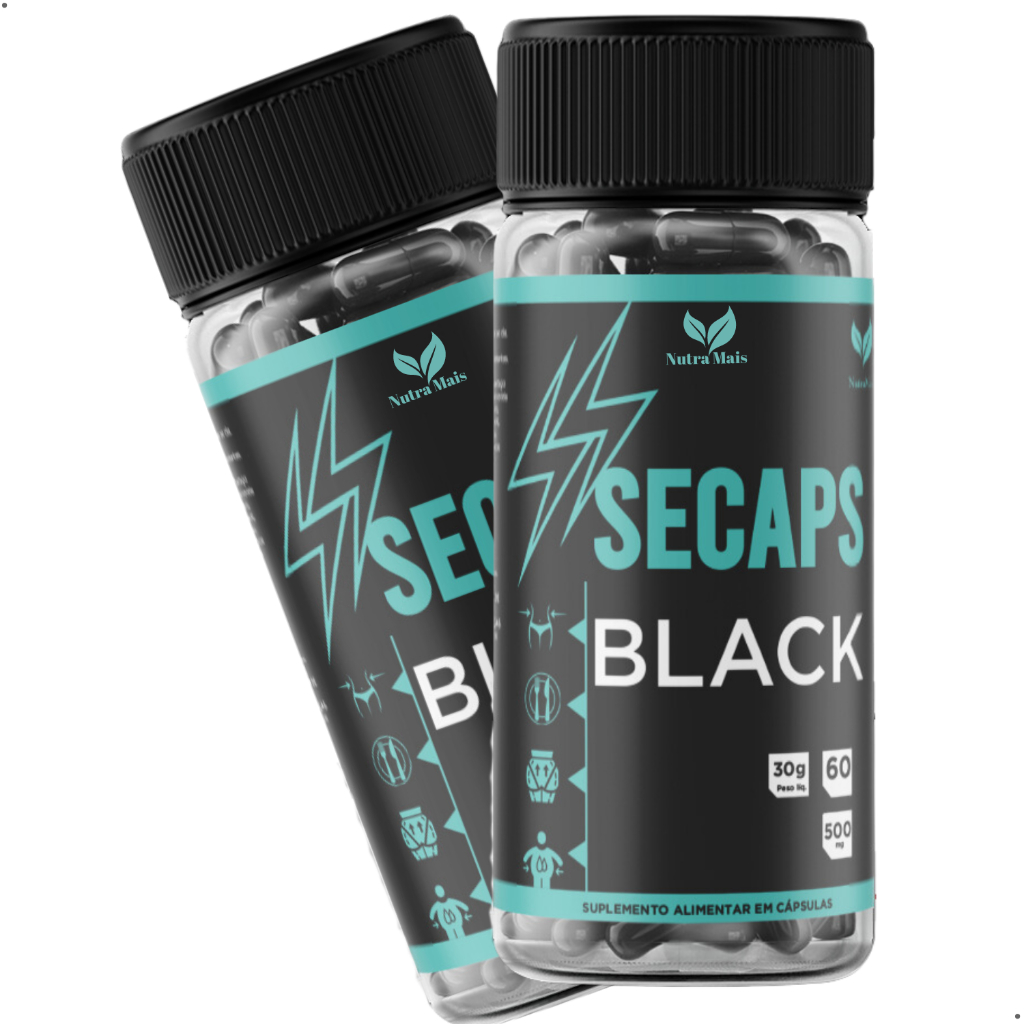 Secaps Black Original 60 Cápsulas Naturais | Secaps Max 1 Mês | Envio ...