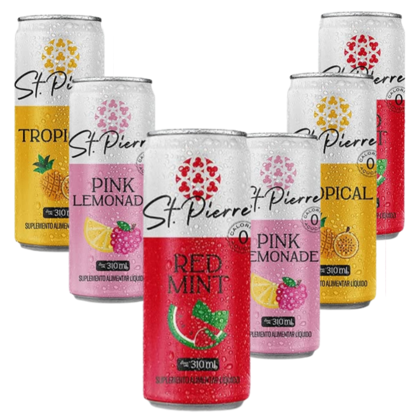 St. Pierre Bebida Suplemento Bcaa Zero Açúcares Lata 6x310ml | Shopee ...