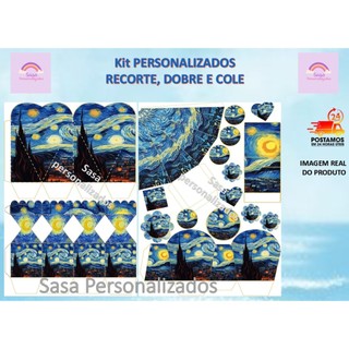 TEMA VAN GOGH LEMBRANCINHA COM 80/160 ITENS COM OU SEM NOME | Shopee Brasil