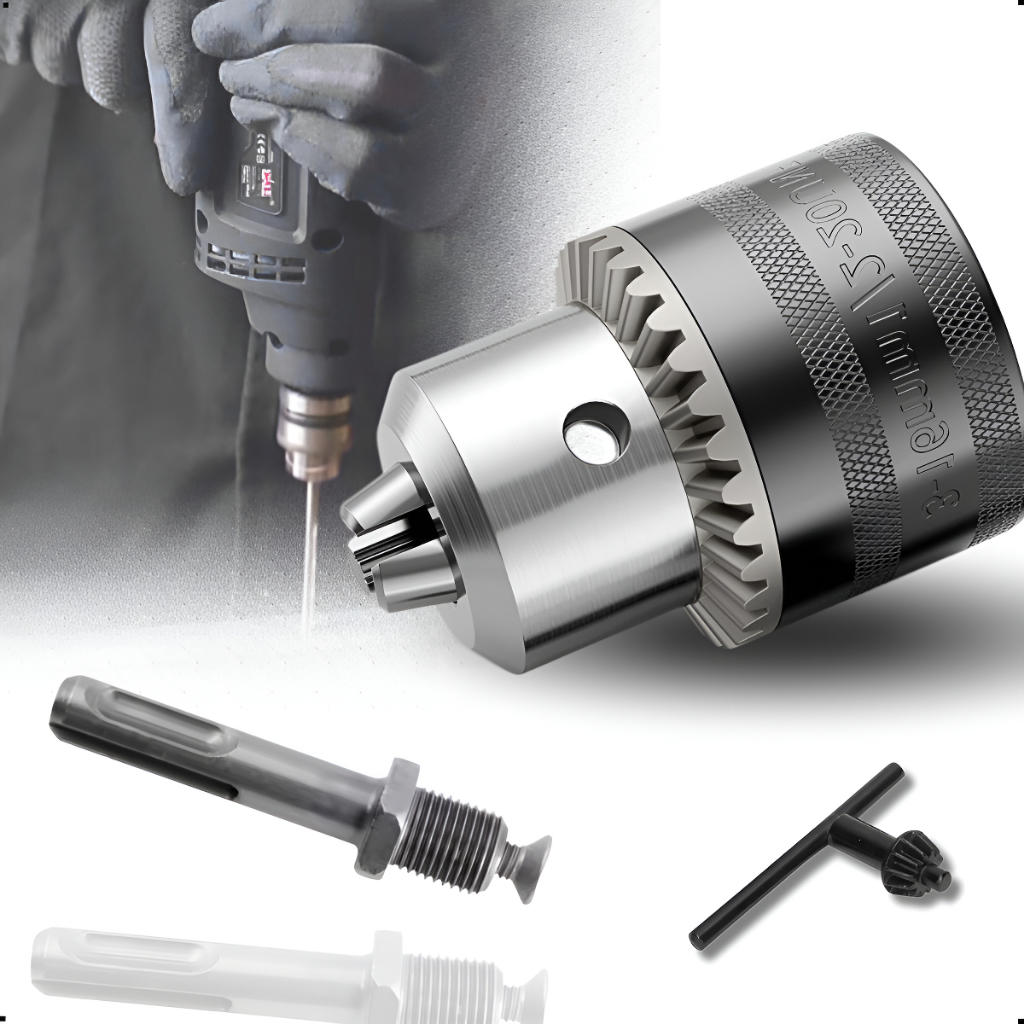 Kit Mandril Chave Rosca 1/2 1,5-13mm + Haste Adaptador Sds | Shopee Brasil