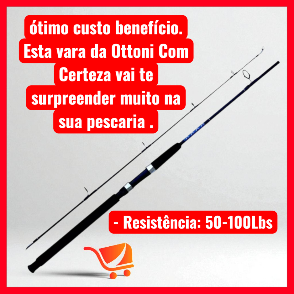 Vara Ottoni Pesca Pesada Dourado 100 Lbs 1,80m 2 Partes Forte | Shopee ...