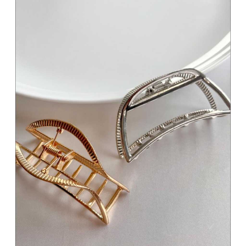 Presilha Piranha Grampo Metal na Cor Prata ou Dourado Feminina Moda ...