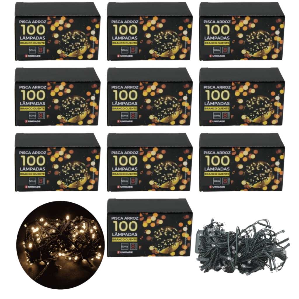 Pisca Pisca 100 Lâmpadas Led 8 Funções 9 Metros Enfeite Natal | Shopee ...