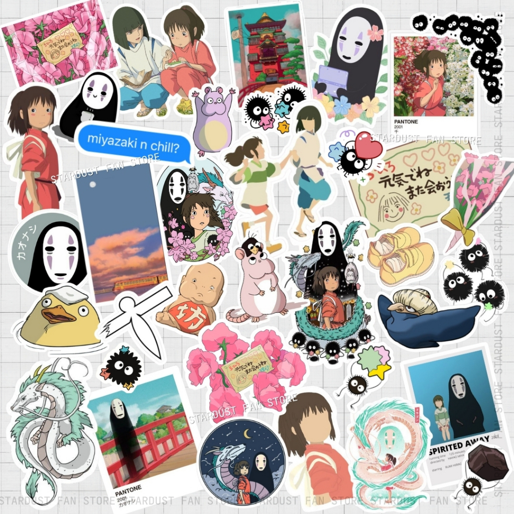 Kit 36 Adesivos A VIAGEM DE CHIHIRO Stickers Vinil à Prova D’Água ...