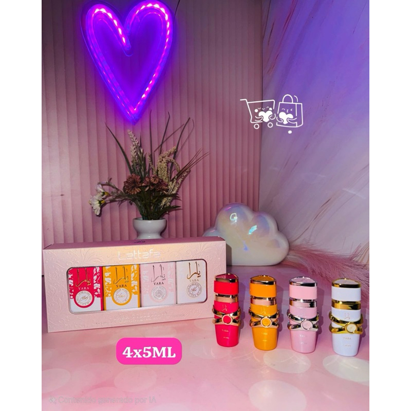kit Yara miniatura de 5 ml de cada perfume | Shopee Brasil