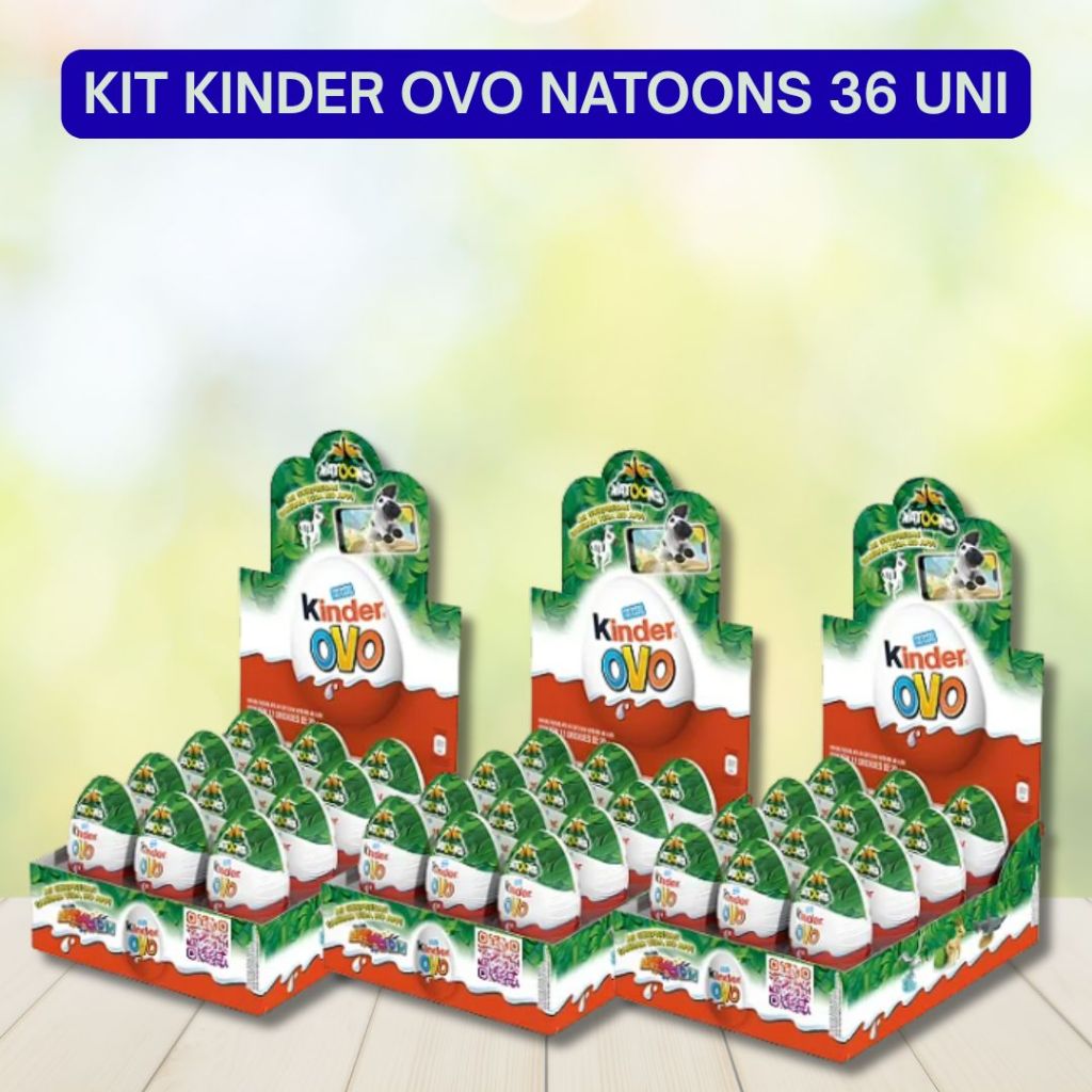 KIT - 3x Caixas Kinder Ovo Natoons 12 uni (NOVA COLEÇÃO) | Shopee Brasil