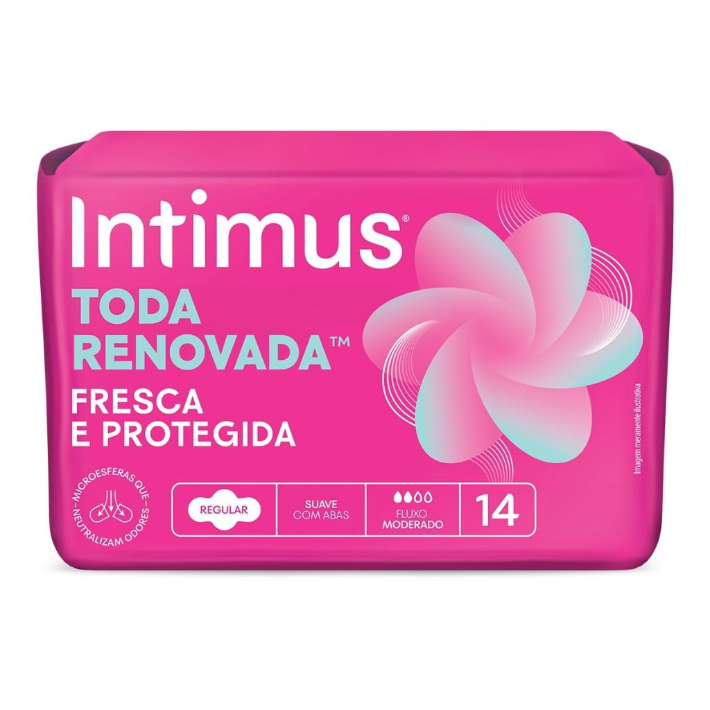 Intimus Absorvente Antibacteriana Ultrafino Com Abas | Shopee Brasil
