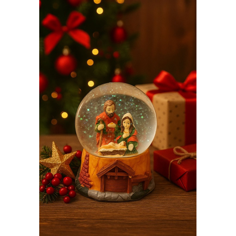 Globo de Neve Nascimento de Jesus Presépio Natalino | Shopee Brasil