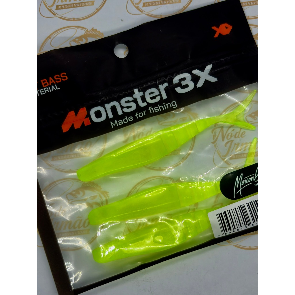 Isca artificial shad –Isca M-action Monster 3x – 10,5cm – Isca Soft - Shad – Nó de Irmão ...