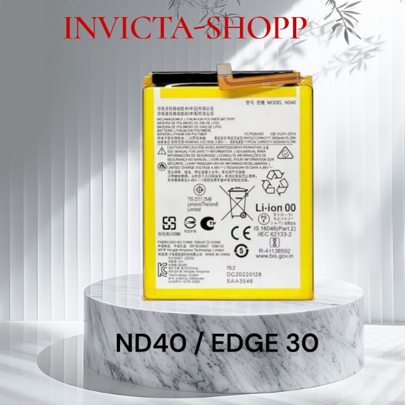 Bateria nd40 compatível Edge 30 original -Envio imediato | Shopee Brasil
