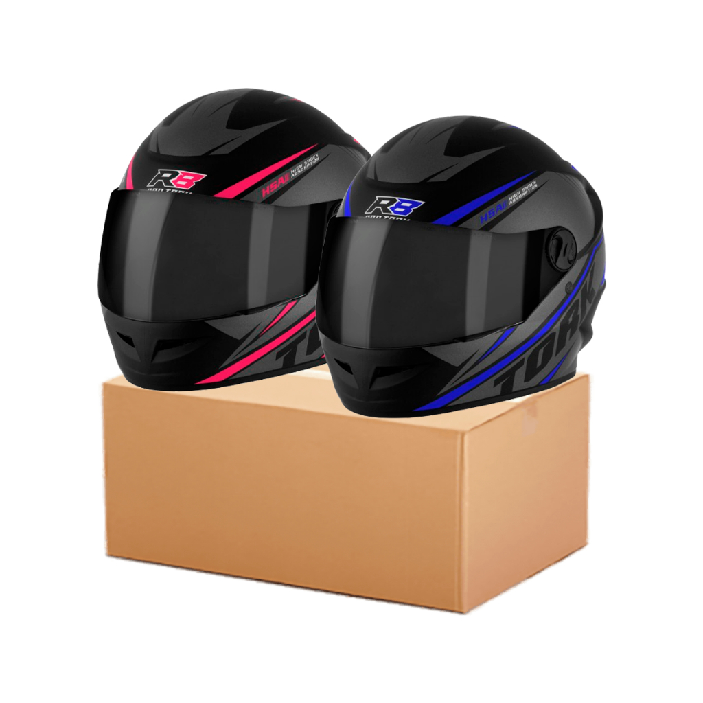 Kit Capacete Feminino Masculino Fechado Pro Tork R8 Liberty 2 Unidades ...