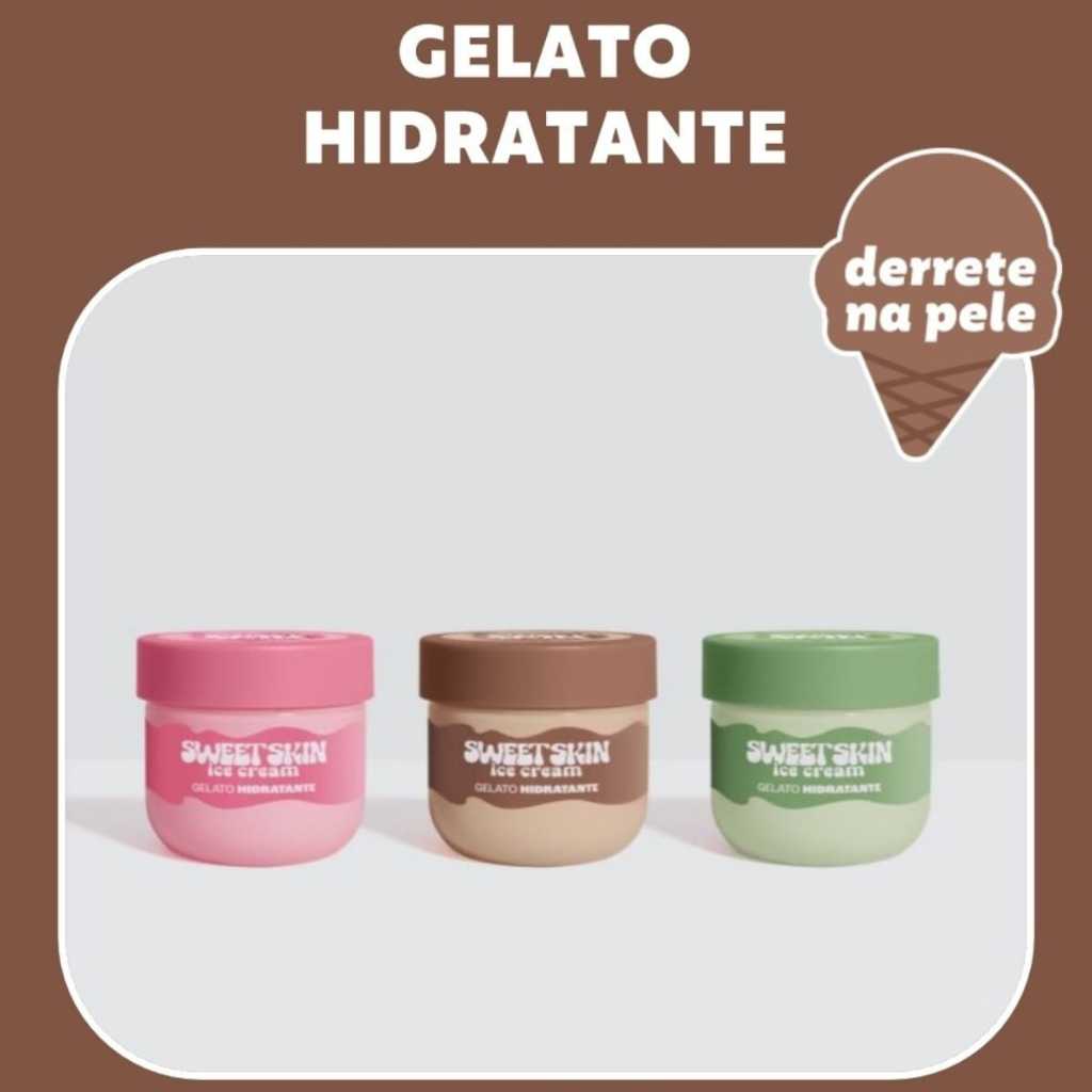 Linha Dailus Gelato Hidratante Corporal Mousse Sweet Skin Ice Cream ...