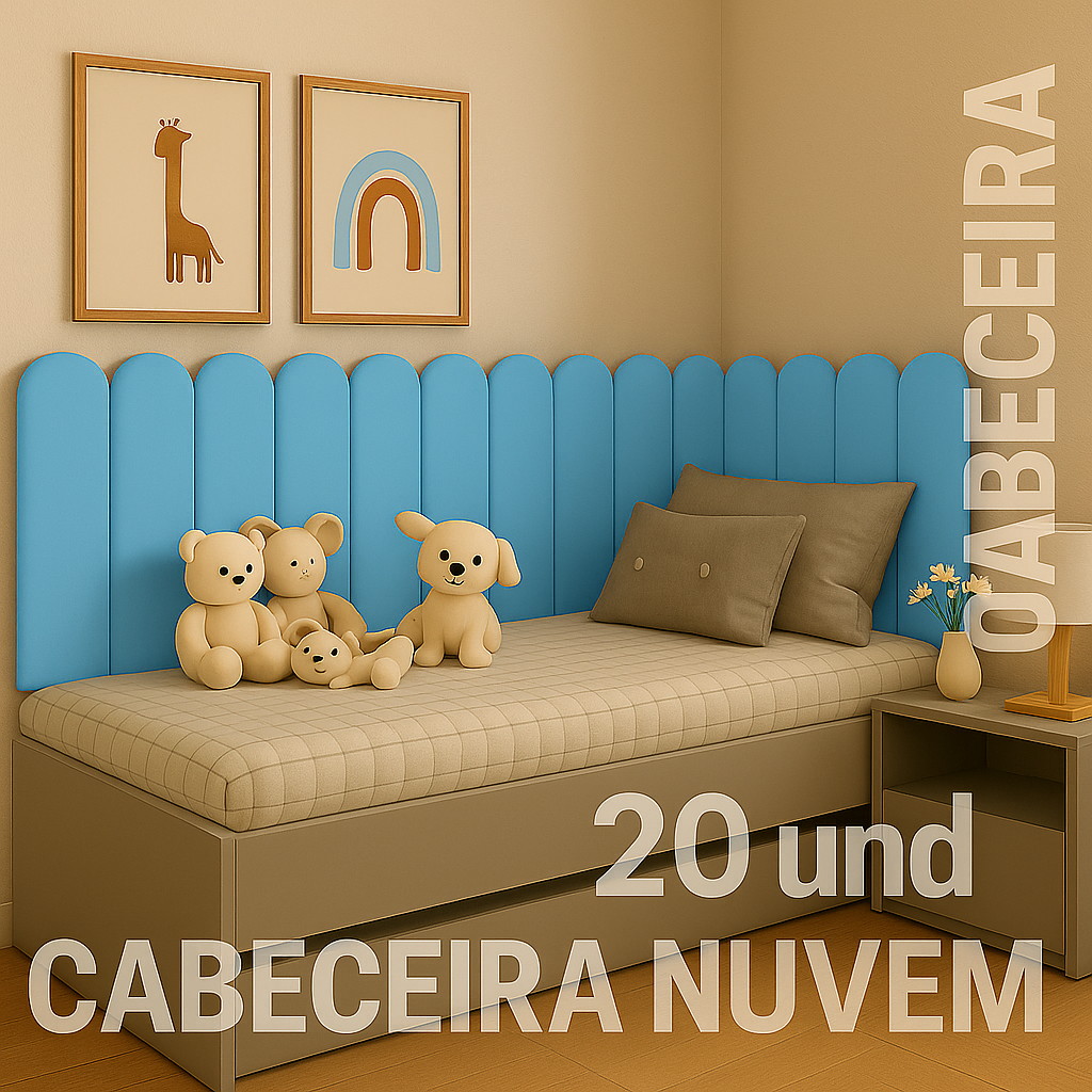 kit 20 Cabeceira Nuvem Modular Auto Colante Tamaho 60x20 | Shopee Brasil