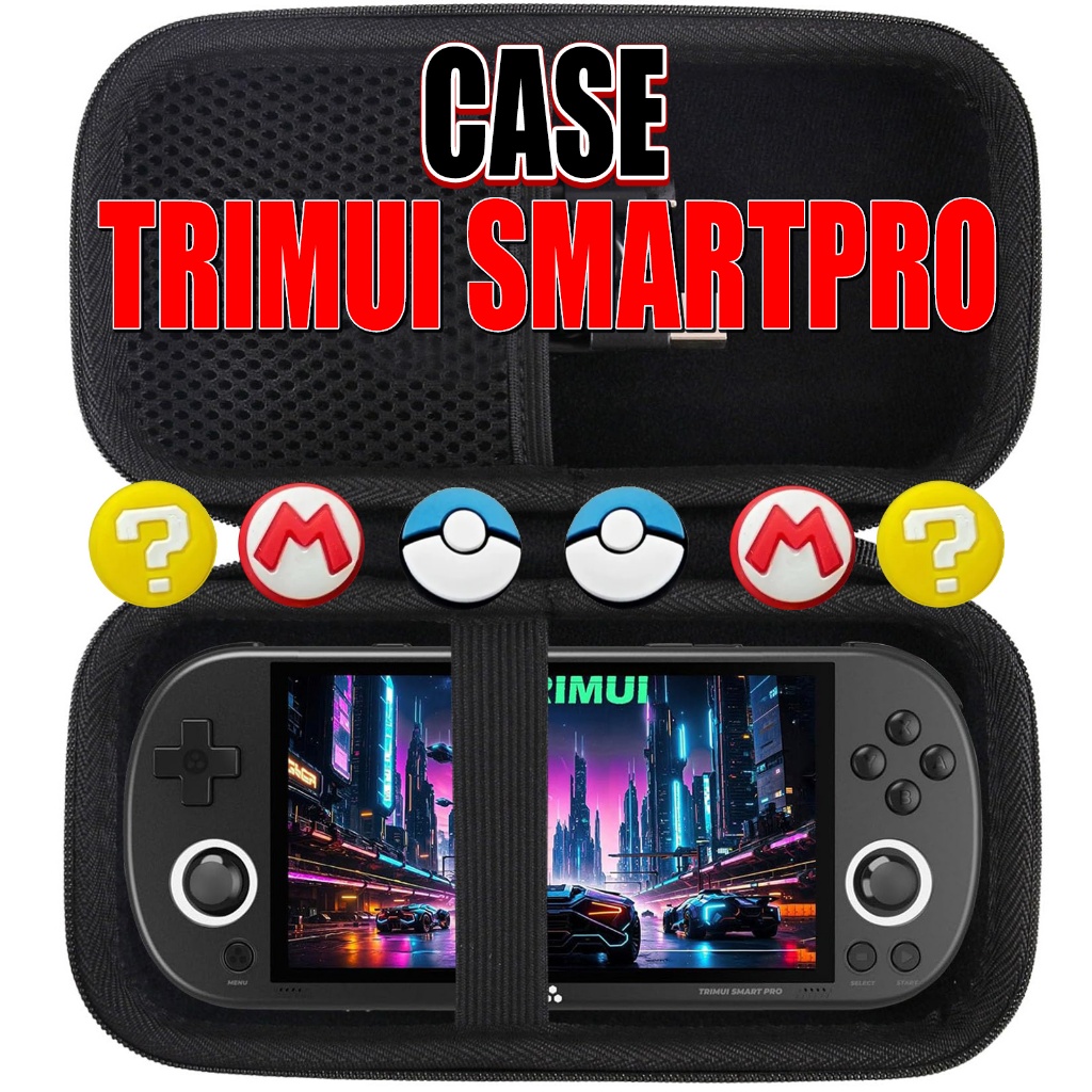 Case TrimUI Smart Pro + Grips / pokemon - mario / 20cm case bag ...