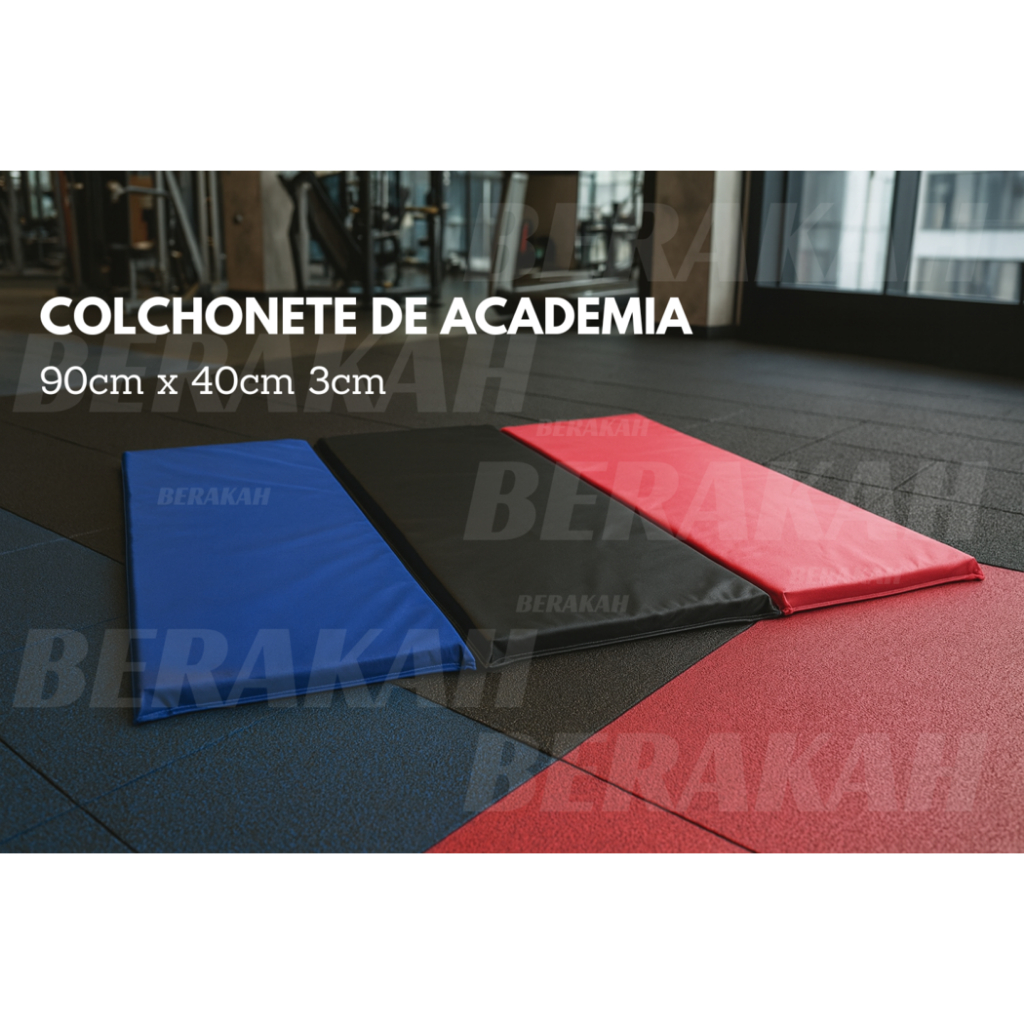 Colchonete Academia 90x40x3cm D23/D28 Napa Impermeável Preto Azul Rosa ...