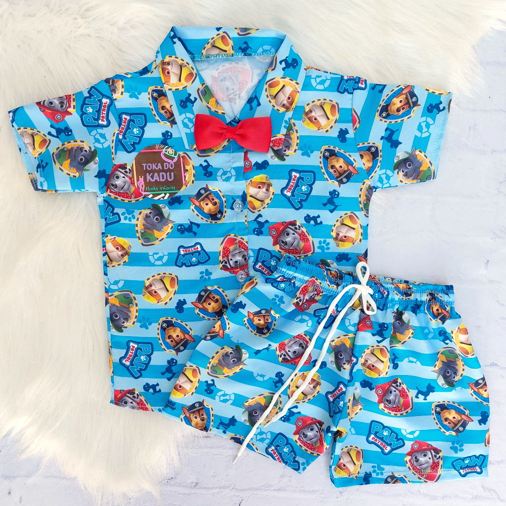Roupa Patrulha Canina Menino Com Gravata Conjunto Infantil Shopee Brasil