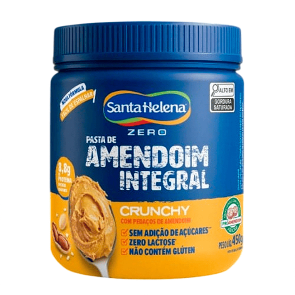 Pasta de Amendoim Integral Crunchy Santa Helena 450g | Shopee Brasil
