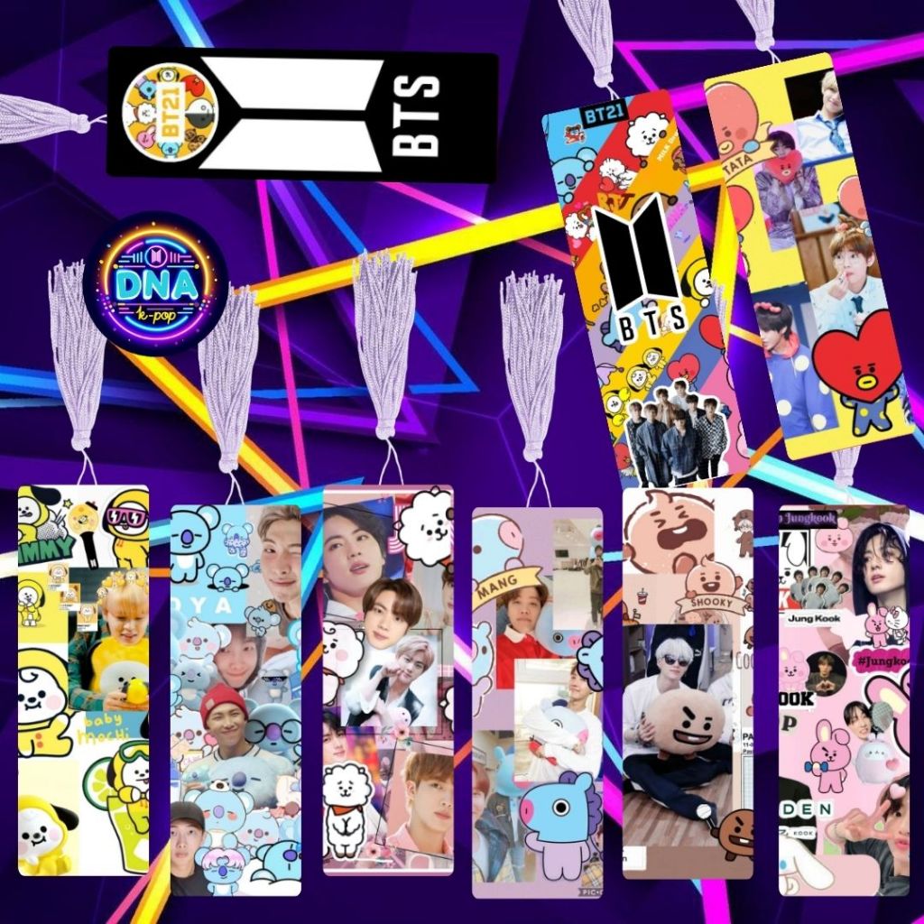 Marca-Páginas BTS/BT21 – Personalizado 15x5 cm | Papelaria Fandom K-Pop ...