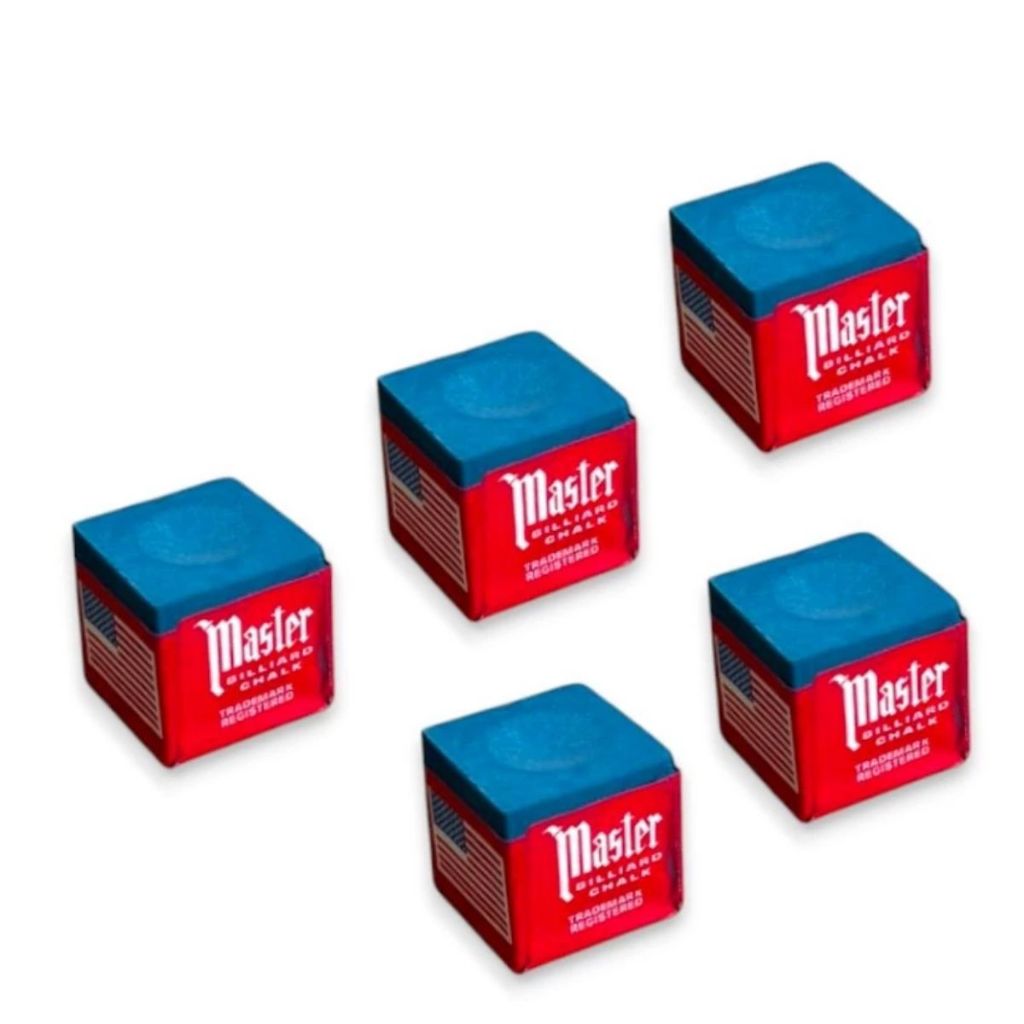 Giz Master Azul Kit - 5 Unidades bilhar e sinuca Master | Shopee Brasil