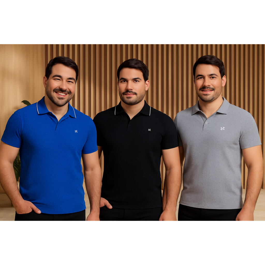 Camisa Casual Polo Estilo V Moda Masculina premium Esportiva | Shopee ...