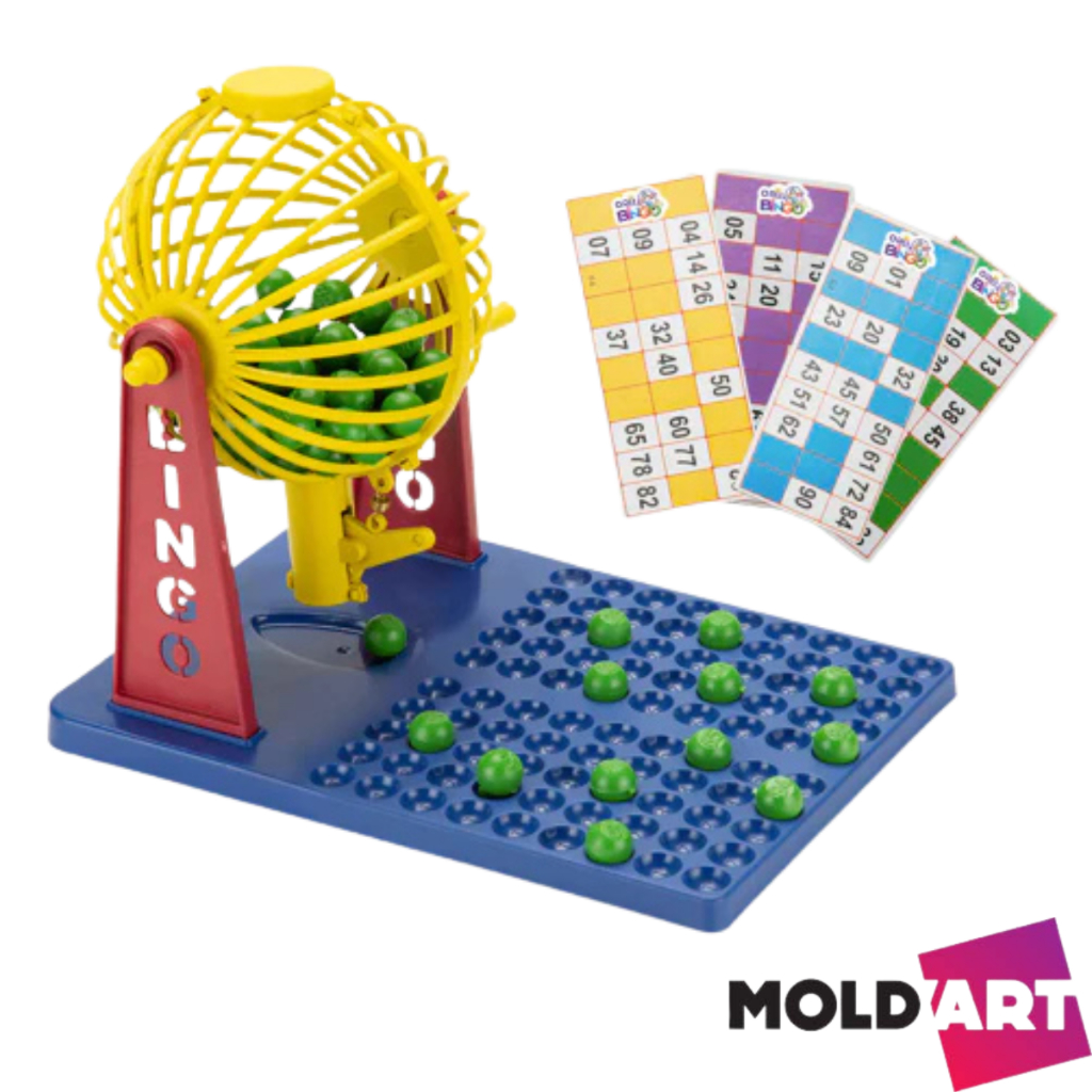 Bingo Jogo de Mesa Completo Tabuleiro Dispenser De Bolinhas com 12 ...