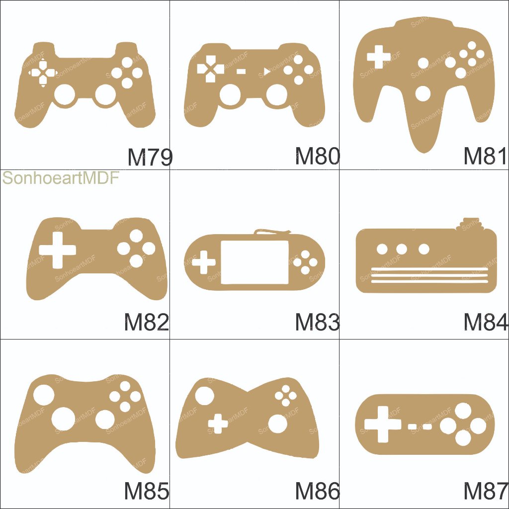 Apliques Game, controle MDF 3mm, 5cm kit 30/50 | Shopee Brasil