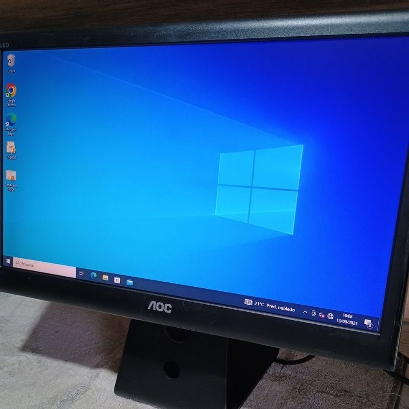 Monitor AOC LED 18,5" modelo e950sw - Usado. | Shopee Brasil