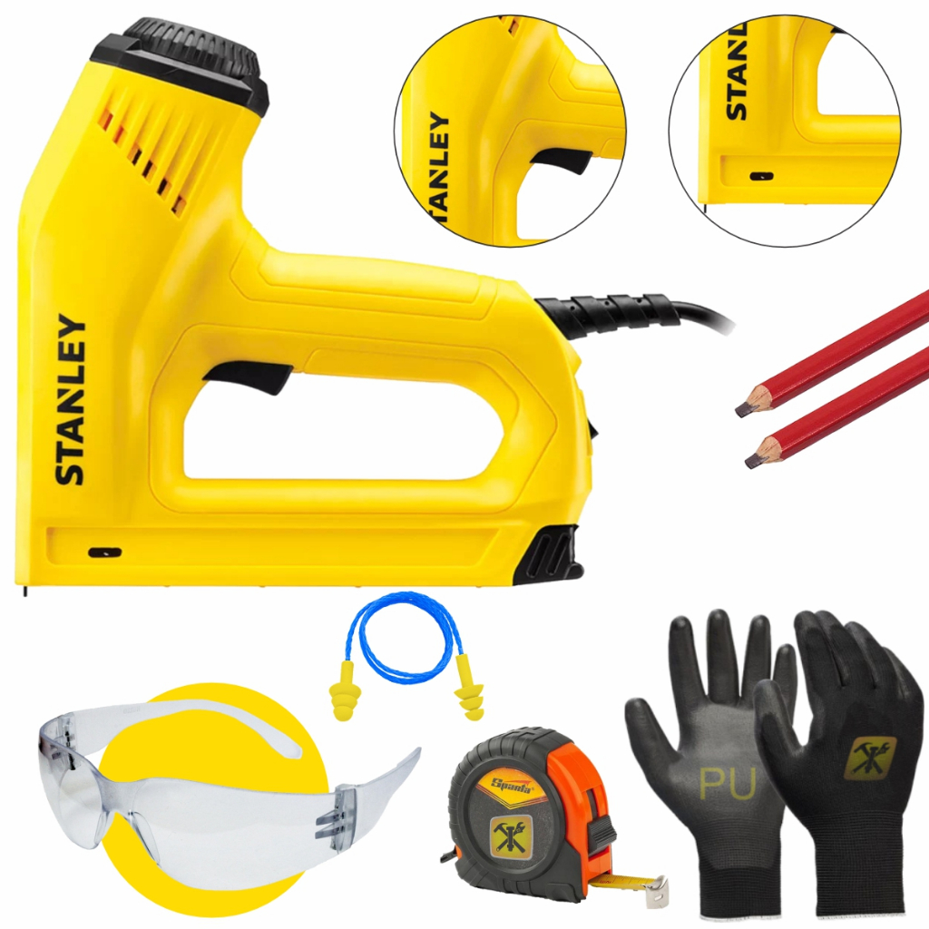 Grampeador E Pinador Elétrico Tre550 Stanley Com Kit | Shopee Brasil