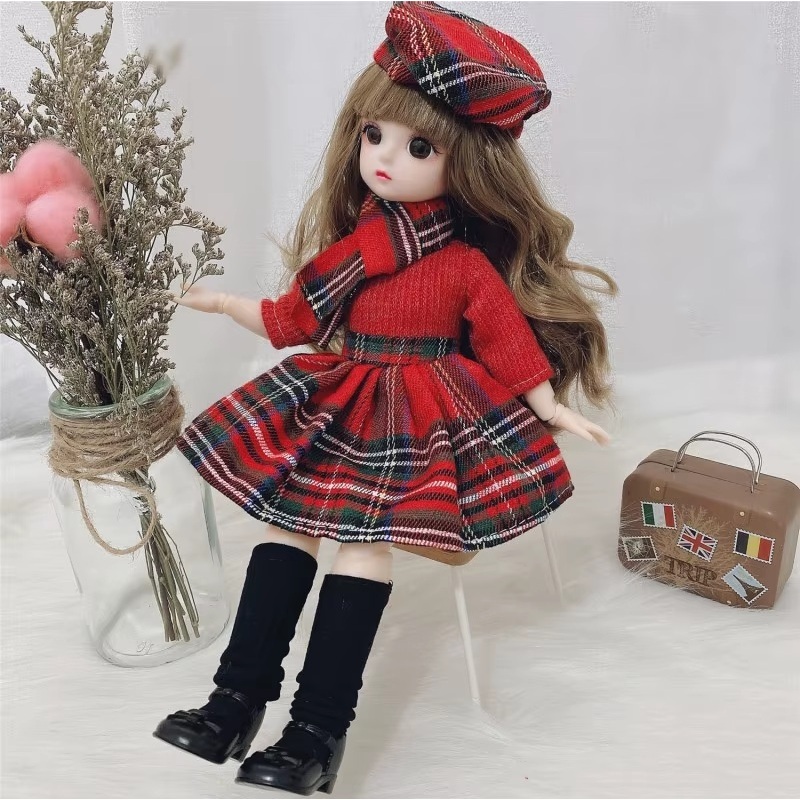 Nova Boneca bjd 30cm com olhos 3D | Shopee Brasil
