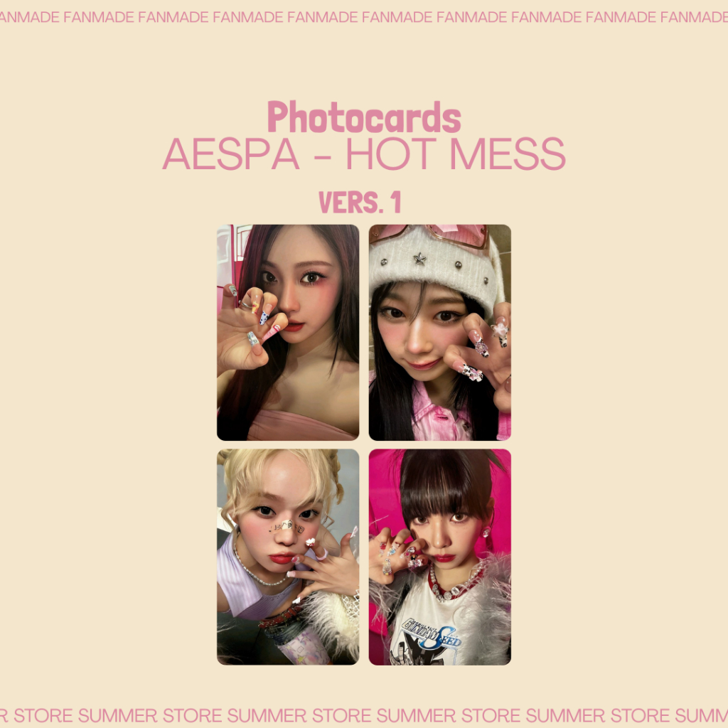 Photocards Aespa - HOT MESS | Shopee Brasil