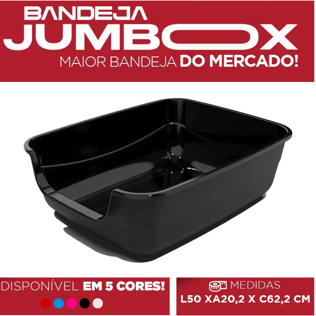 Caixa de Areia para gatos bandeja pet Jumbox Pet Injet A maior do ...