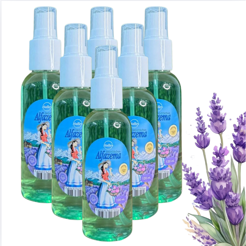 Kit Perfume Alfazema Halley Deo Colônia SPRAY 120ml Cada | Shopee Brasil
