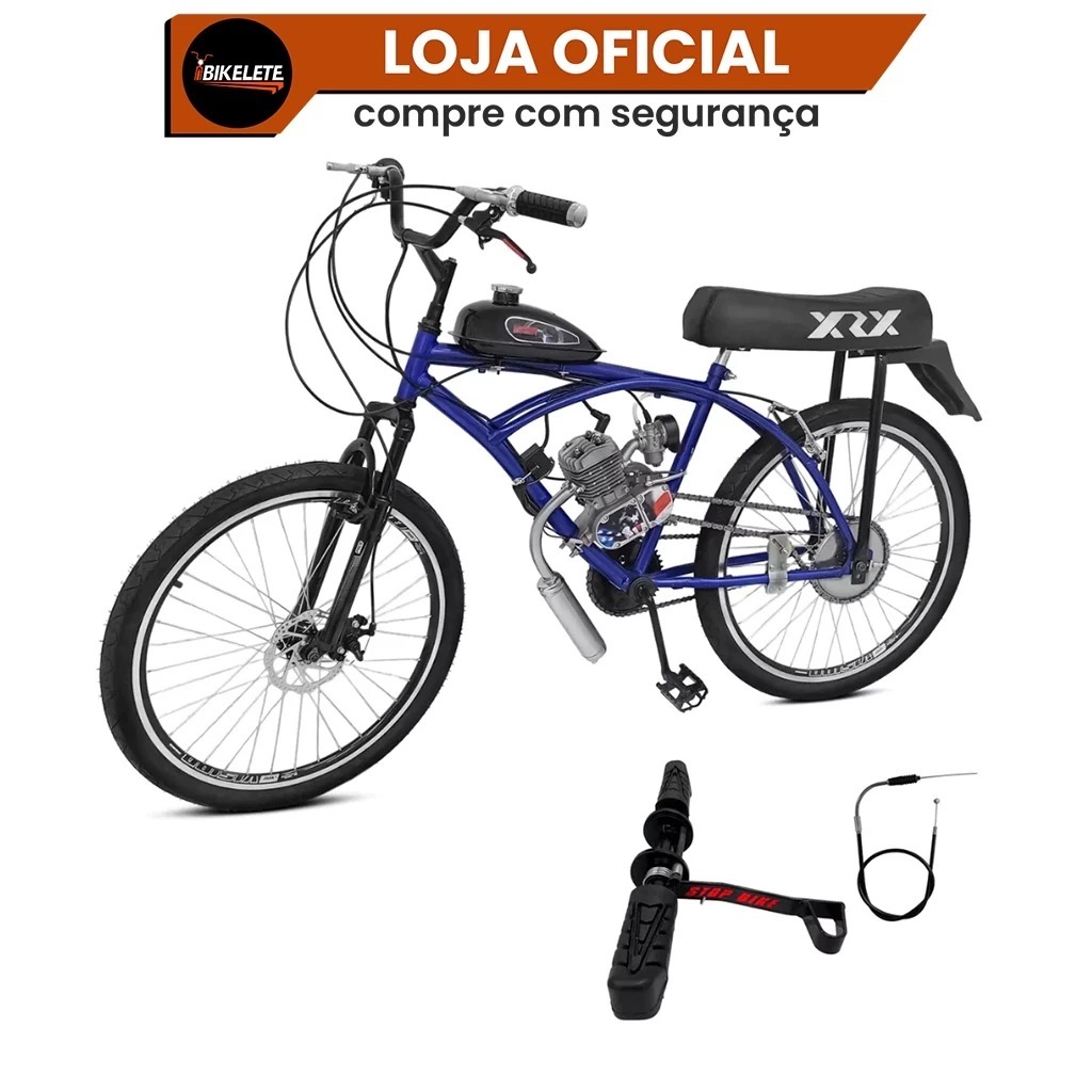 Bicicleta Motorizada Bikelete Kit Motor 80cc + Freio No Pé | Shopee Brasil