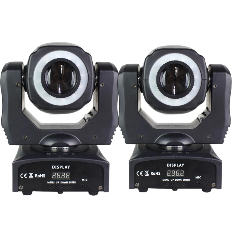 Mini Moving Spot Head 60W RGBW DMX Strobo DMX + Fita de Led 8 Cores e 8 ...