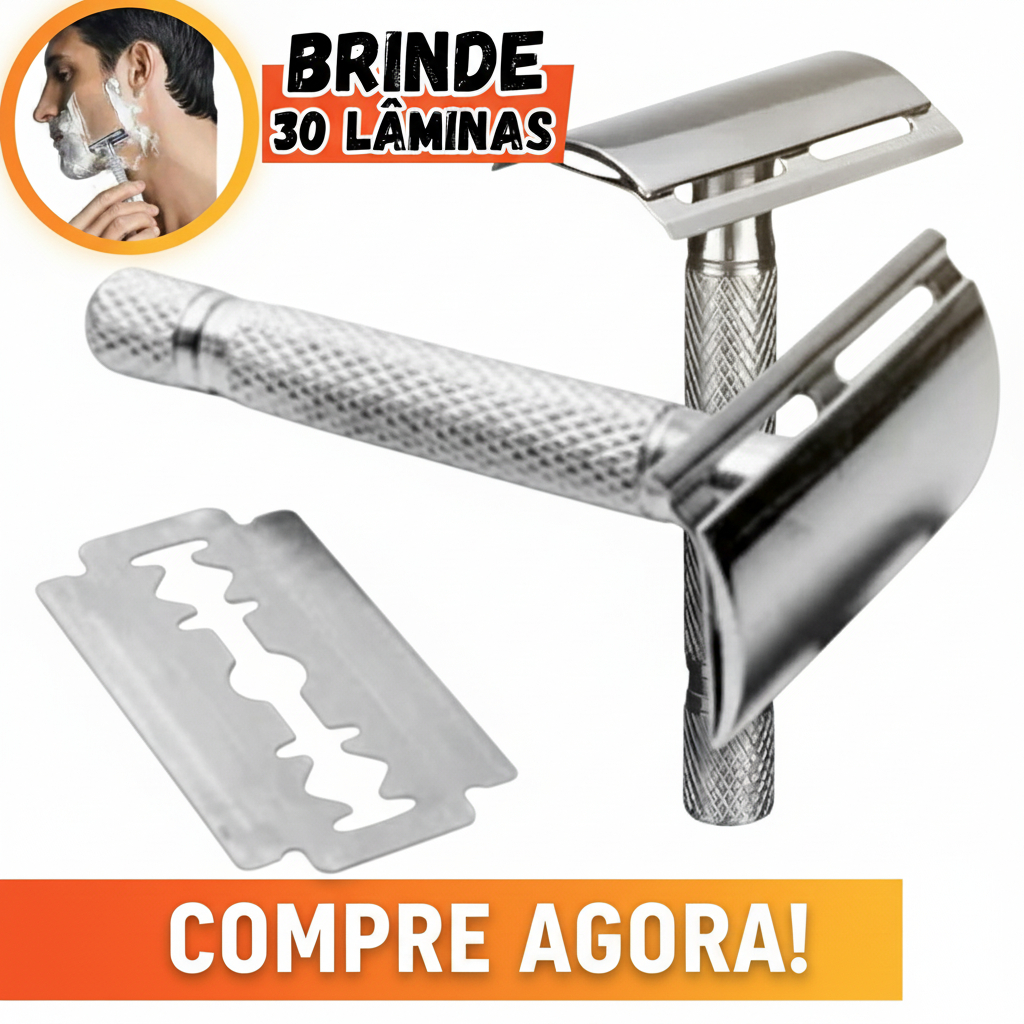 Kit Aparelho de Barbear Clássica + 30 Lâminas Afiadas | Shopee Brasil