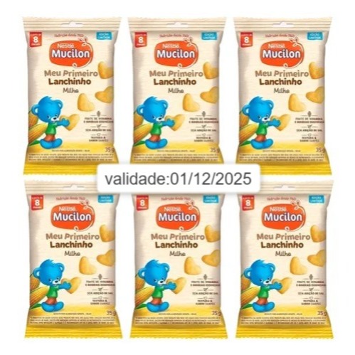 Snack Nestlé Mucilon Primeiro Lanchinho milho 35g(6unidade) | Shopee Brasil