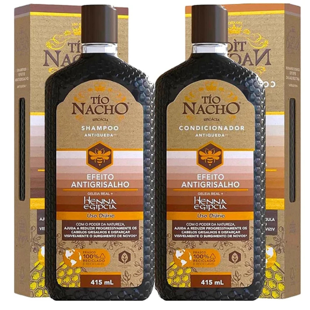 Kit Tío Nacho Shampoo & Condicionador Antigrisalho 415ml | Shopee Brasil