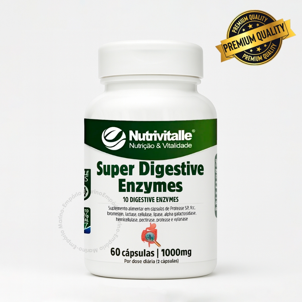 Super Digestive Enzymes 60 Cáps 1000MG Enzimas Digestivas Nutrivitalle ...