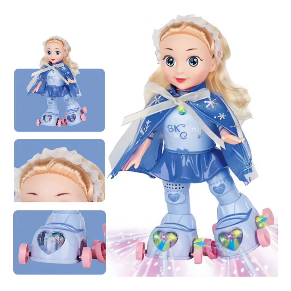 Boneca Amy Patinadora Azul Infantil com Luz e Som - Anda, Canta, Dança ...