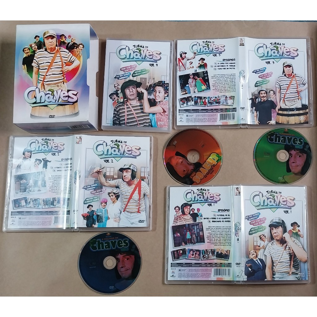box dvd chaves (4 discos originais) | Shopee Brasil