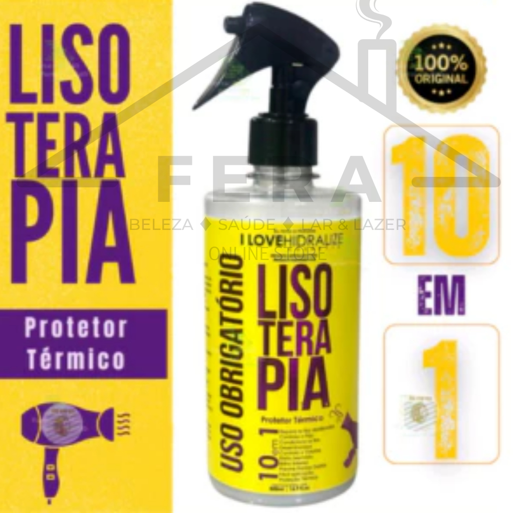 Defrizante Protetor Térmico 10 em 1 Capilar Lisoterapia Meu Liso Extremo Uso Obrigatório 500ml ...