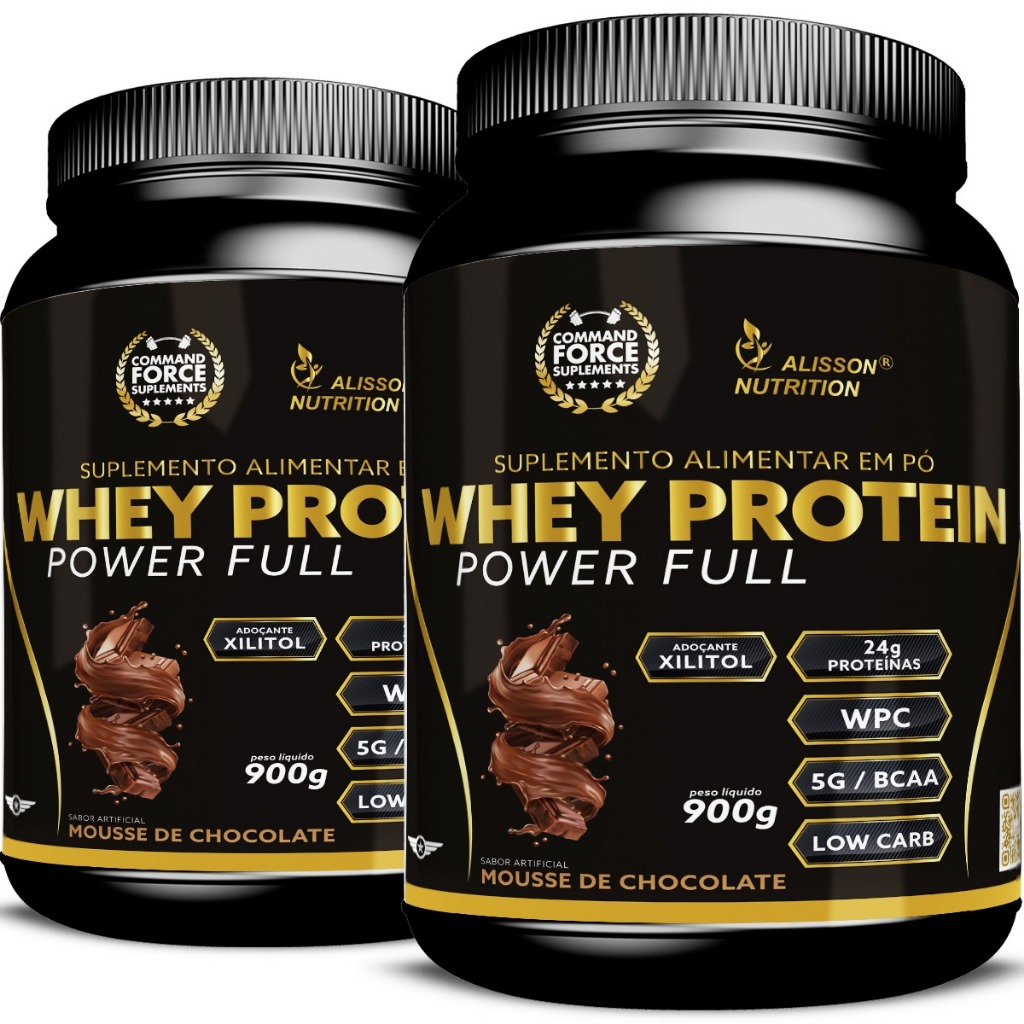 Whey Protein Power Full Mousse de Chocolate 900g | Shopee Brasil