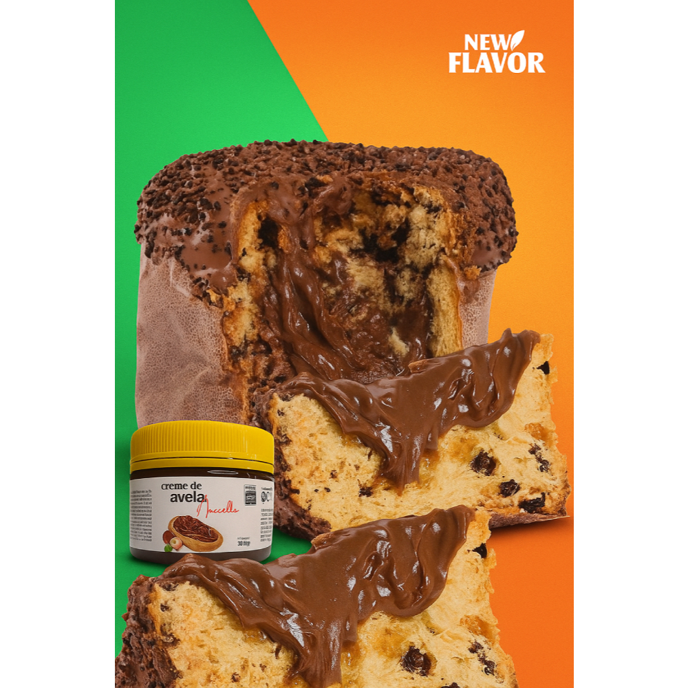 Chocotone Vegano de Nuccella Sabor Avelã 550g | Shopee Brasil