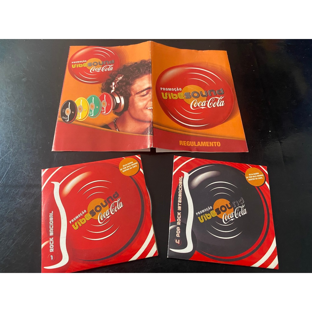 2 Mini CDs Coca-Cola - Rock Nacional nº 1 e Pop Rock Internacional nº 4 ...