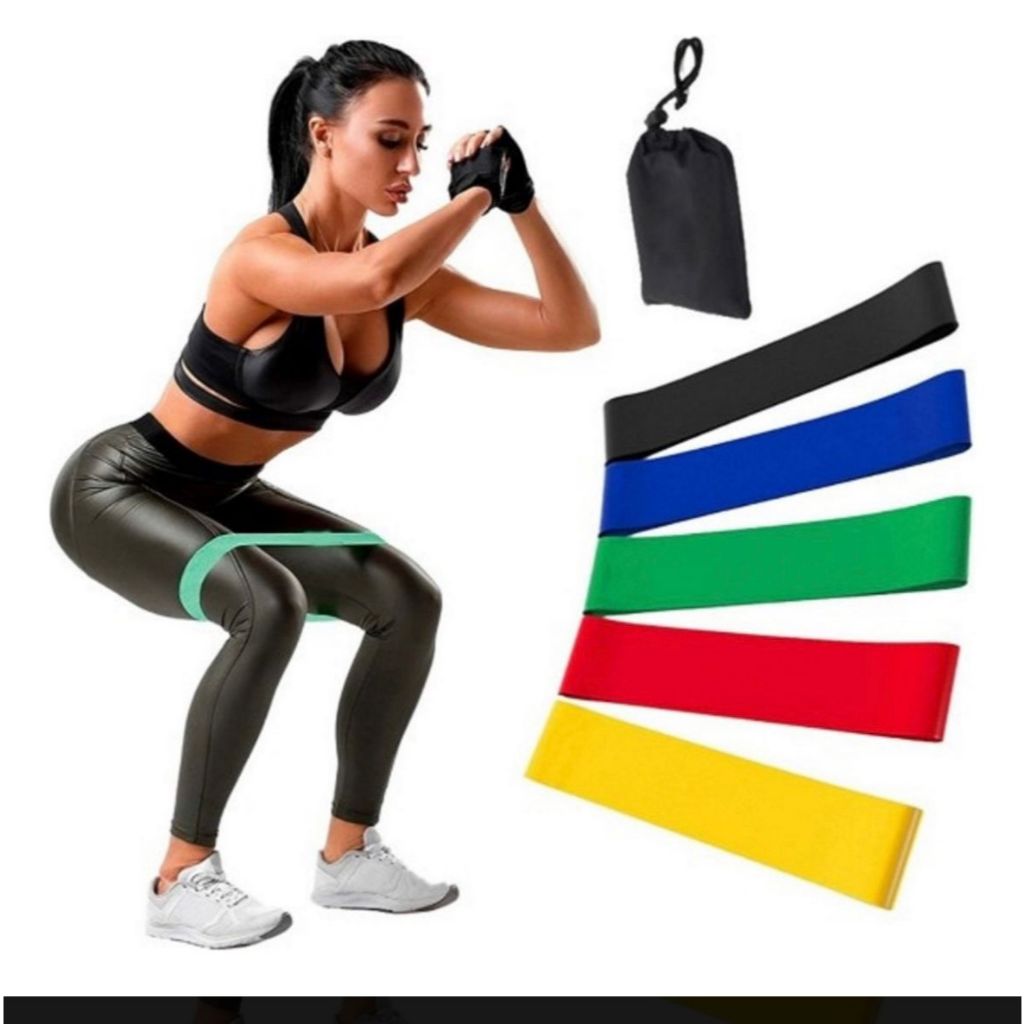 Kit 5 Elastico para exercicios Original Mini band Elastico Crossfit ...