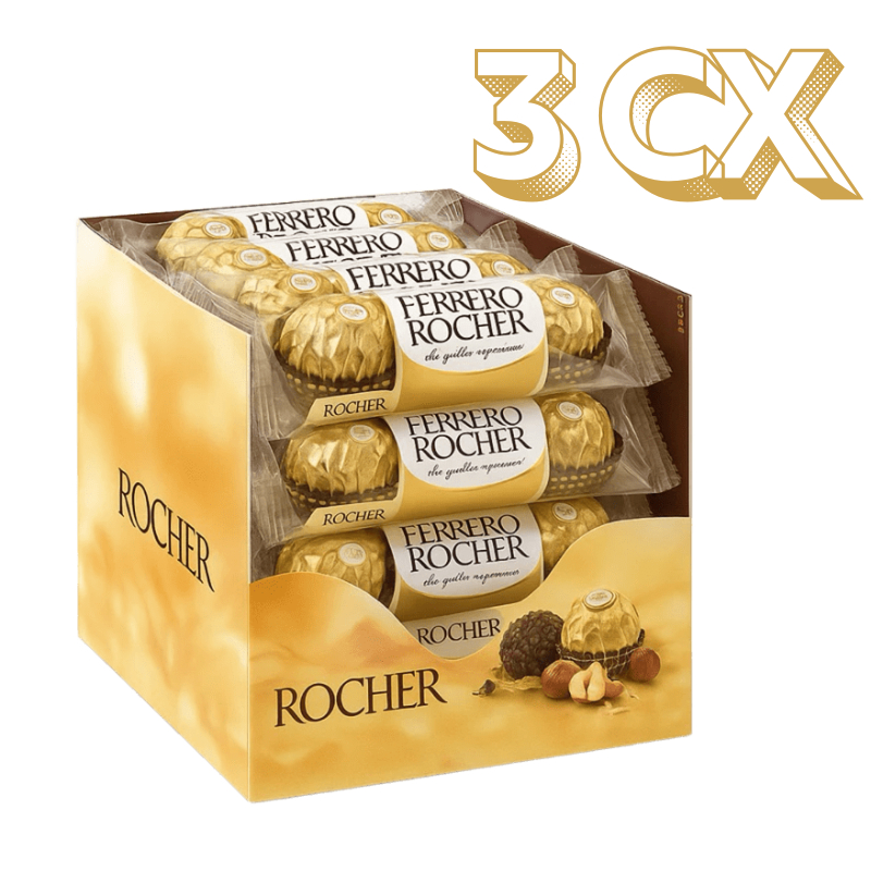 3 Caixas Bombom Ferrero Rocher C/48un - Chocolate - Ferrero - Atacado ...