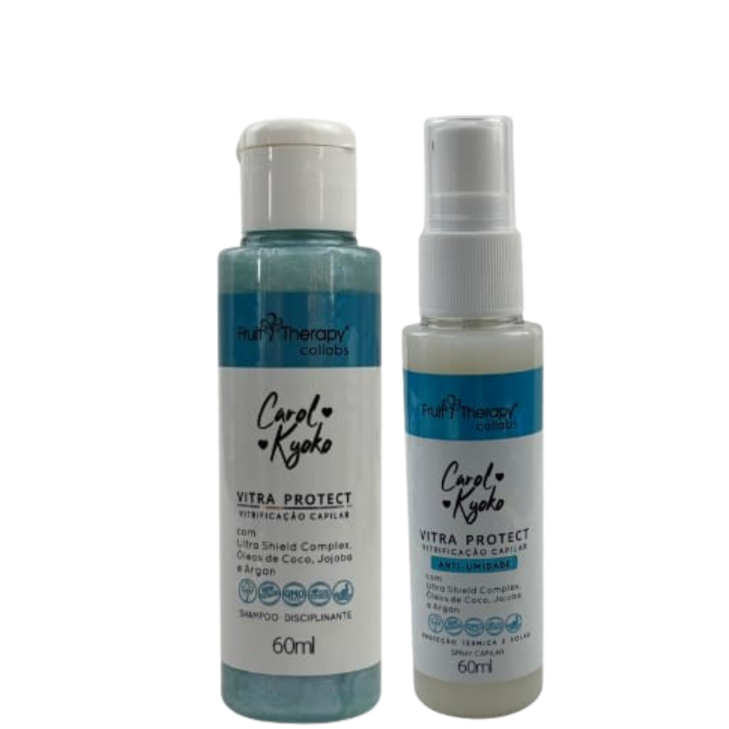 Kit Vitra Carol Kyoko Protect Shampoo 60ml + Spray 60ml Anti-Umidade ...