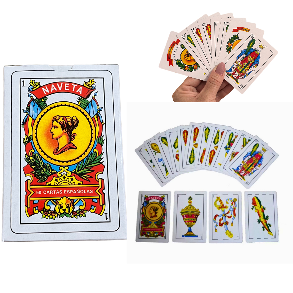 Baralho Espanhol Tradicional 50 Cartas Papel Truco Canastra | Shopee Brasil