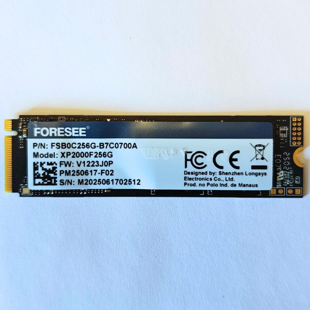 SSD M.2 NVME 256 GB Disco Sólido Interno Foresee PCIe 4.0 x4 | Shopee ...