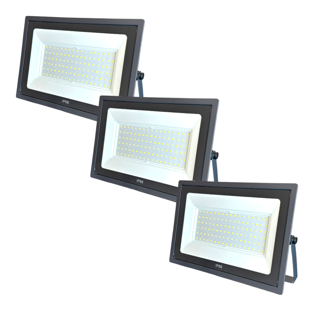 Kit 3 Refletor Led Ultra Potente Holofote 1500w Prova D'água Bivolt 110 ...